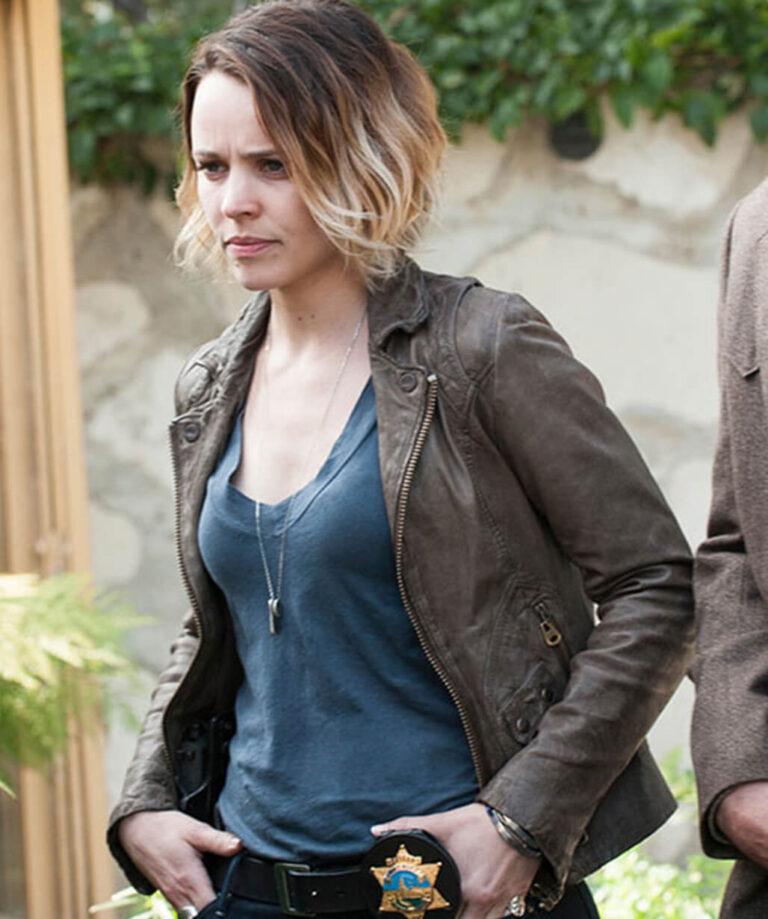 Rachel McAdams True Detective Brown Leather Jacket