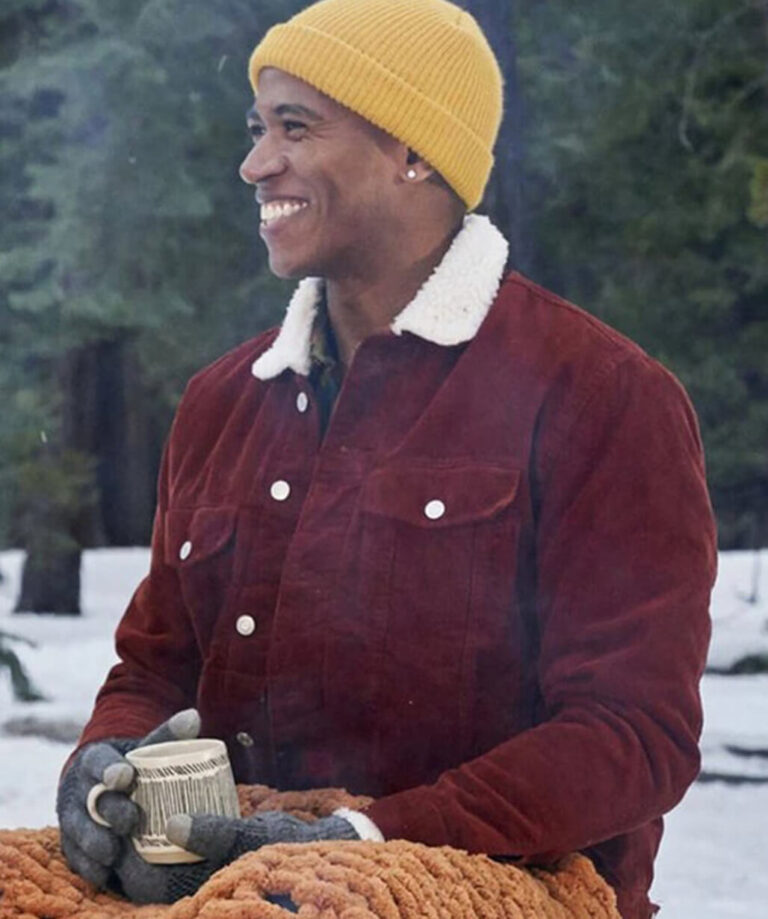 12 Dates of Christmas Markelle Smith Maroon Suede Jacket