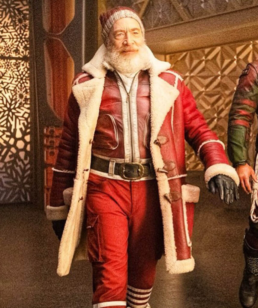 J. K. Simmons Red One Santa Leather Coat