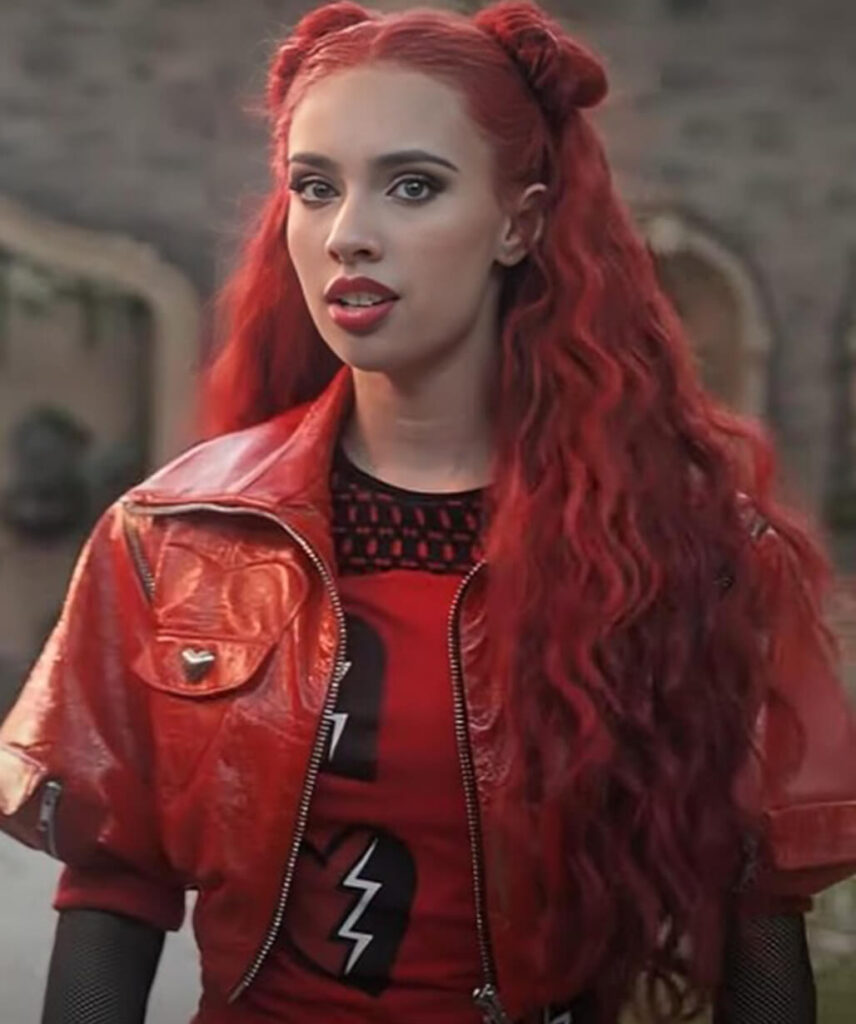 Descendants The Rise Of Red 2024 Red Cropped Leather Jacket