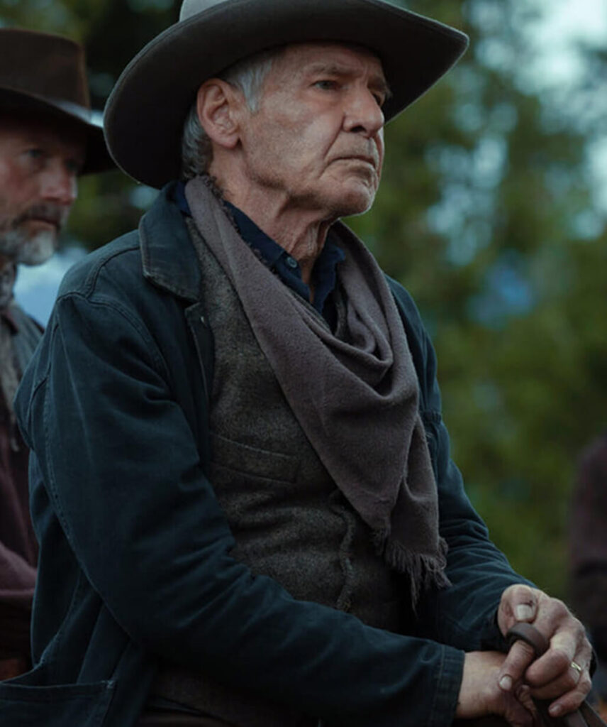 Harrison Ford 1923 Black Cotton Jacket