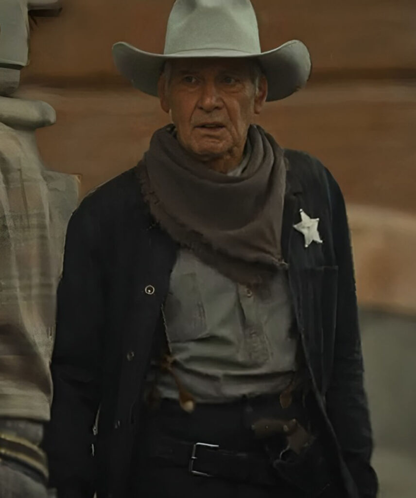 Harrison Ford 1923 Black Cotton Jacket