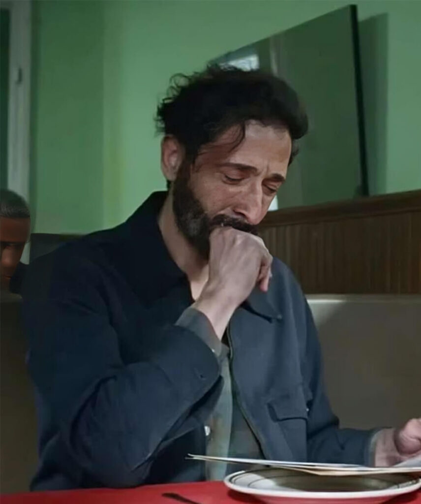 Adrien Brody The Brutalist 2024 László Tóth Blue Jacket