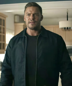 Alan Ritchson Reacher S2 Jack Reacher Black Jacket