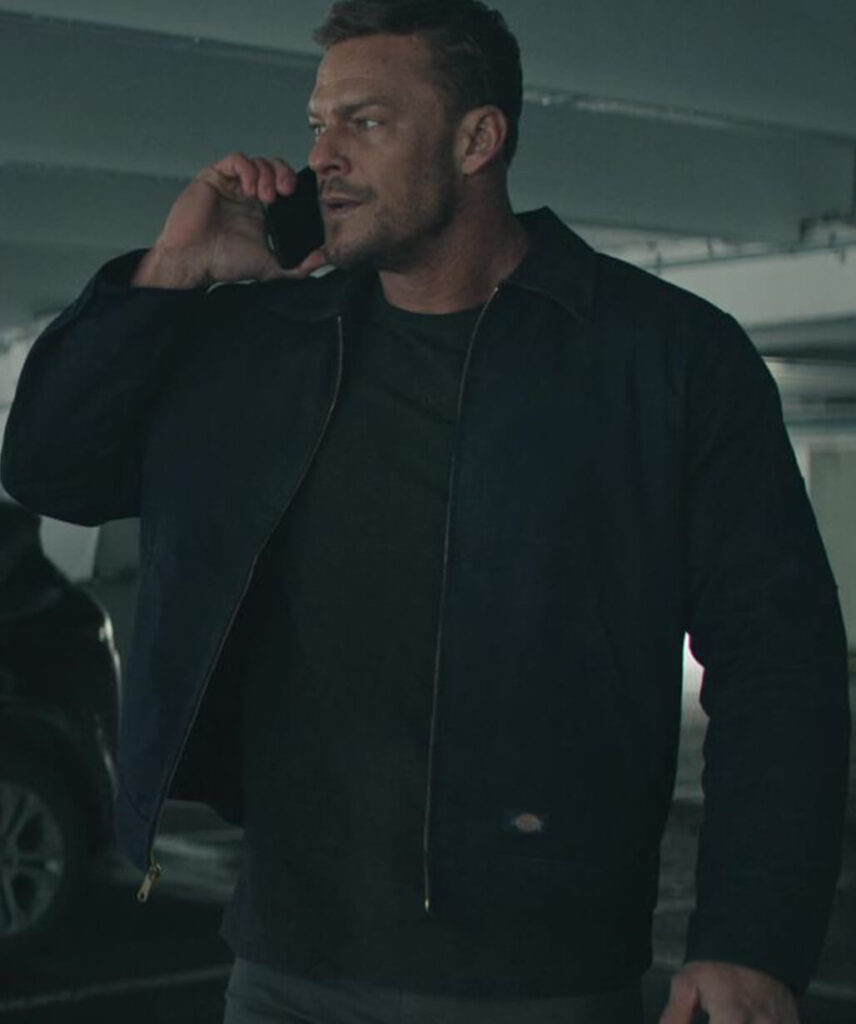Alan Ritchson Reacher S2 Jack Reacher Black Jacket