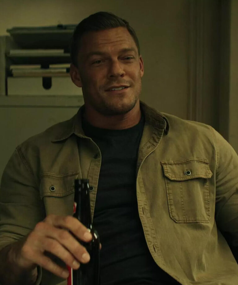 Alan Ritchson Reacher S2 Jack Reacher Brown Cotton Jacket