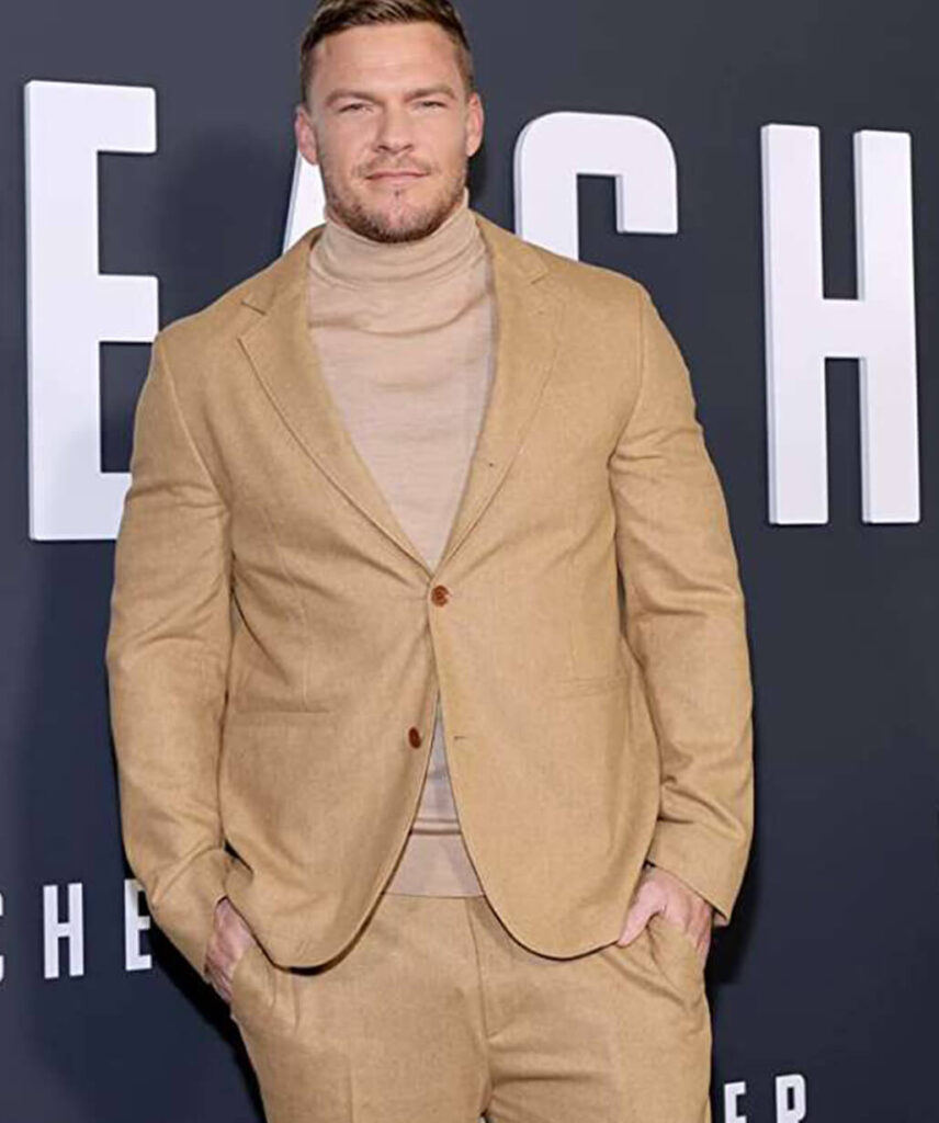 Reacher Premiere Alan Ritchson Brown Suit