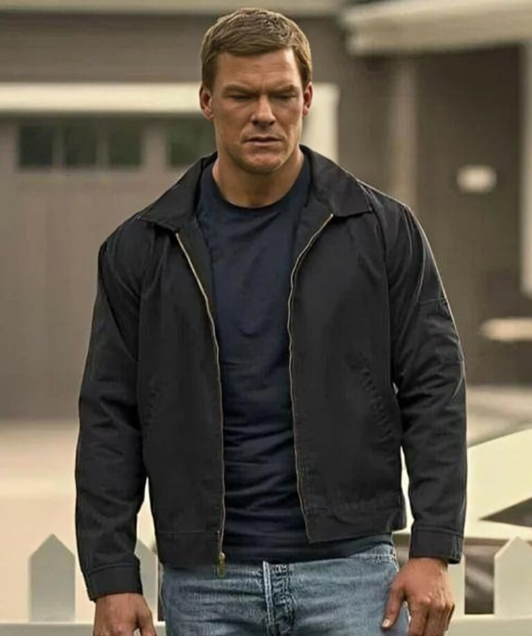 Alan Ritchson Reacher S1 Jack Reacher Black Jacket