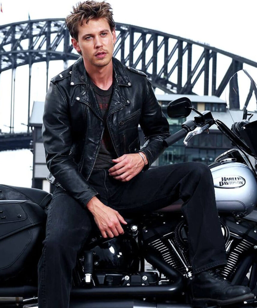 The Bikeriders 2023 Austin Butler Black Biker Leather Jacket