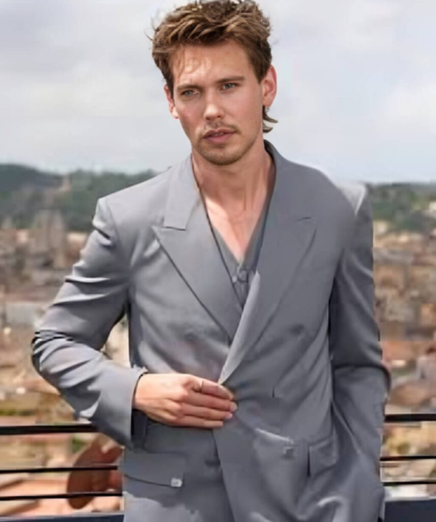 The Bikeriders Premiere Austin Butler Grey Blazer
