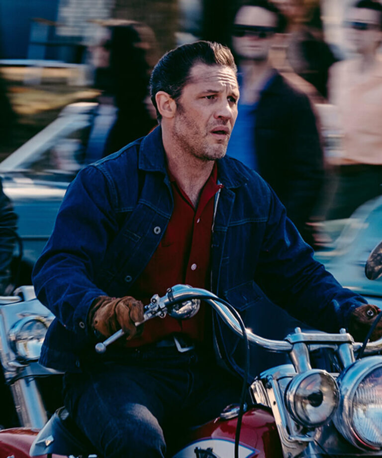 Tom Hardy The Bikeriders 2023 Johnny Blue Jacket