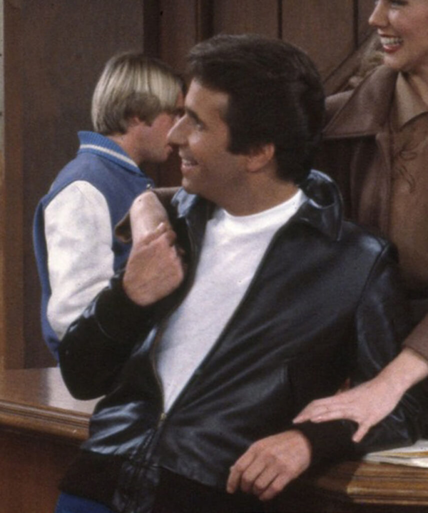 Happy Days 1974 Henry Winkler Black Leather Jacket