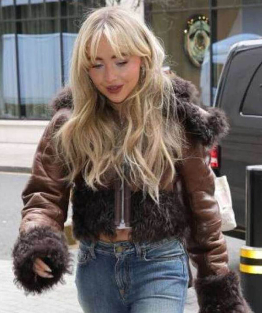 BBC Radio 1 Sabrina Carpenter Cropped Leather Jacket