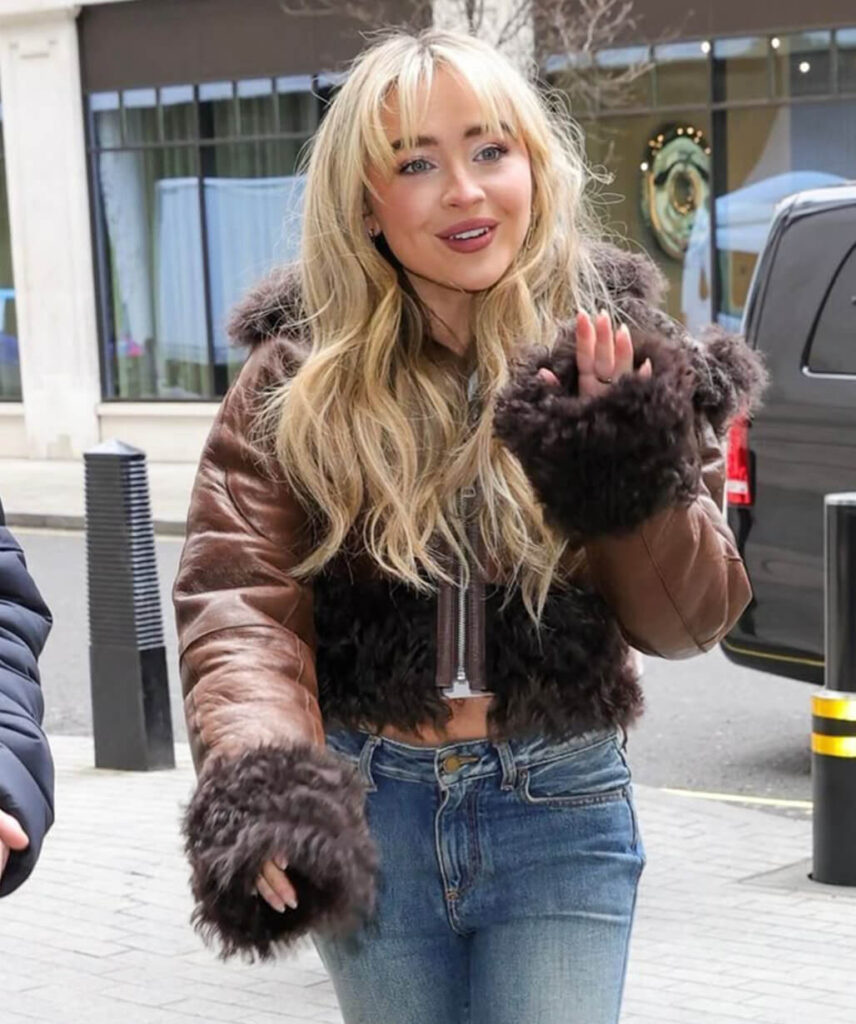 BBC Radio 1 Sabrina Carpenter Cropped Leather Jacket