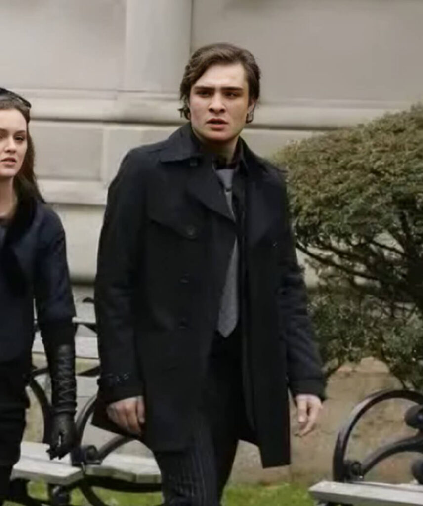 Chace Crawford Gossip Girl Nate Black Cotton Coat