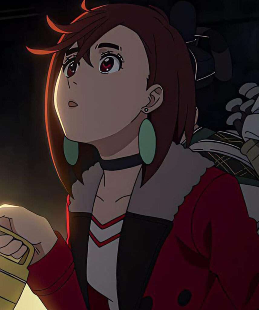 Dandadan 2024 Momo Ayase Fur Red Jacket