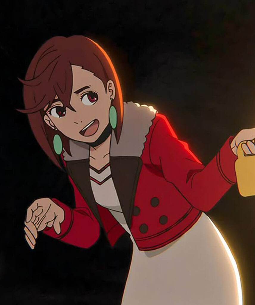 Dandadan 2024 Momo Ayase Fur Red Jacket