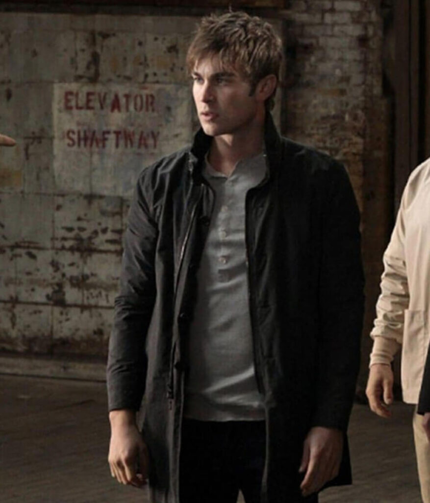 Gossip Girl Nate Archibald Black Cotton Coat