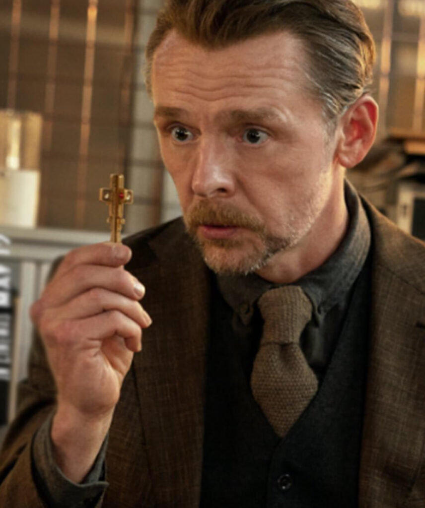 Simon Pegg Mission Impossible 8 Benji Dunn Brown Blazer
