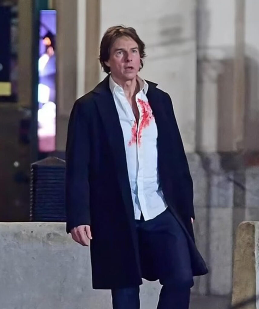 Tom Cruise Mission Impossible 8 Ethan Hunt Black Coat