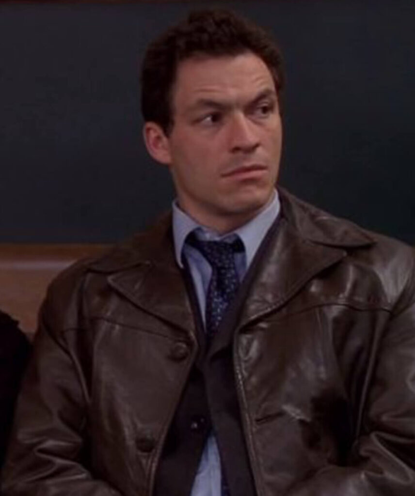 Dominic West The Wire S01 Jimmy Mcnulty Brown Leather Coat