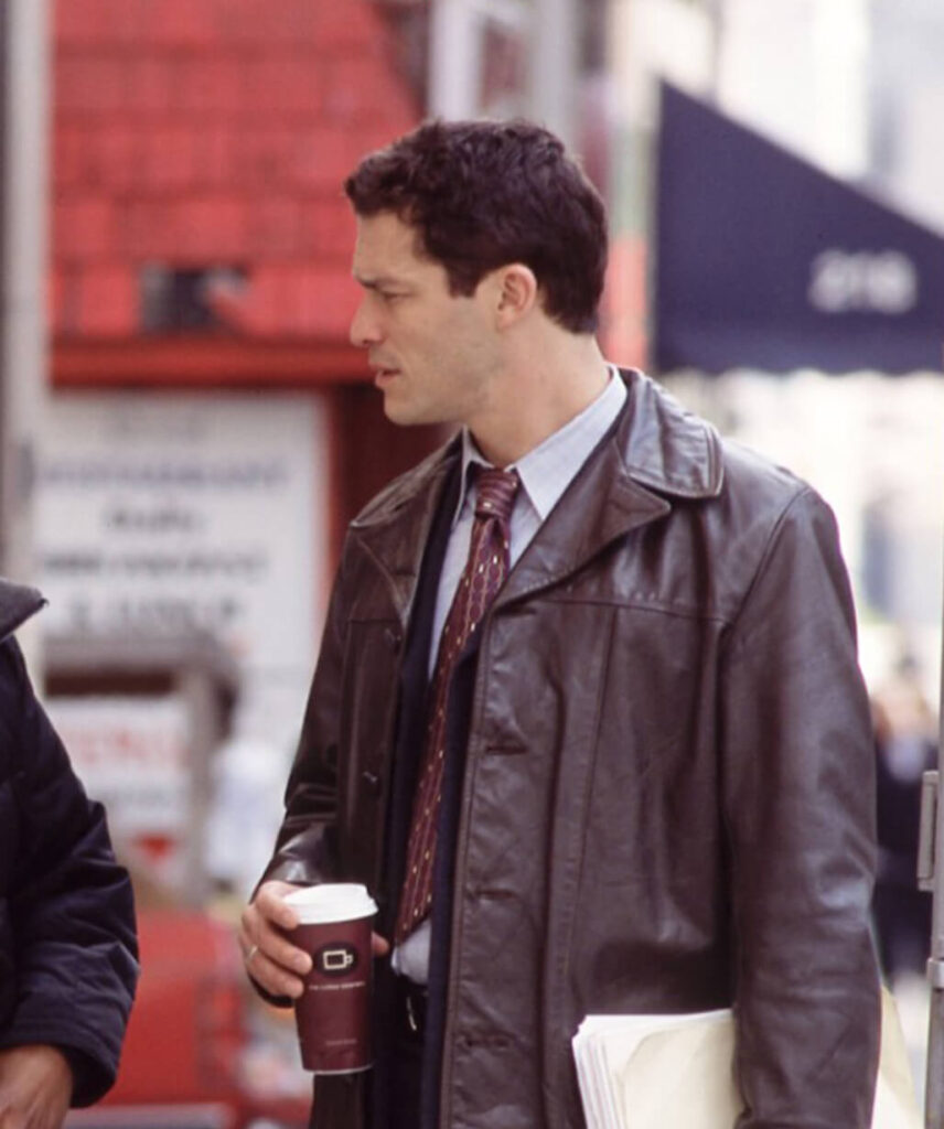 Dominic West The Wire S01 Jimmy Mcnulty Brown Leather Coat