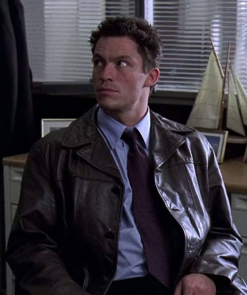 Dominic West The Wire S01 Jimmy Mcnulty Brown Leather Coat