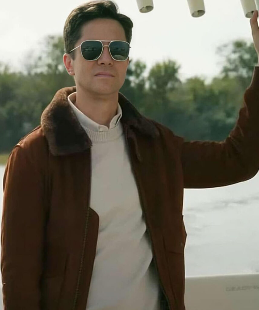 The Waterfront S01 Topher Grace Grady Shearling Jacket