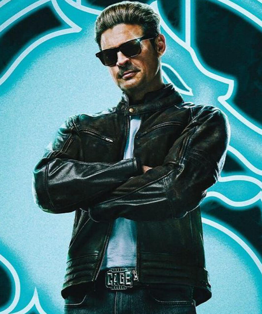 Mortal Kombat II Johnny Cage Karl Urban Leather Jacket