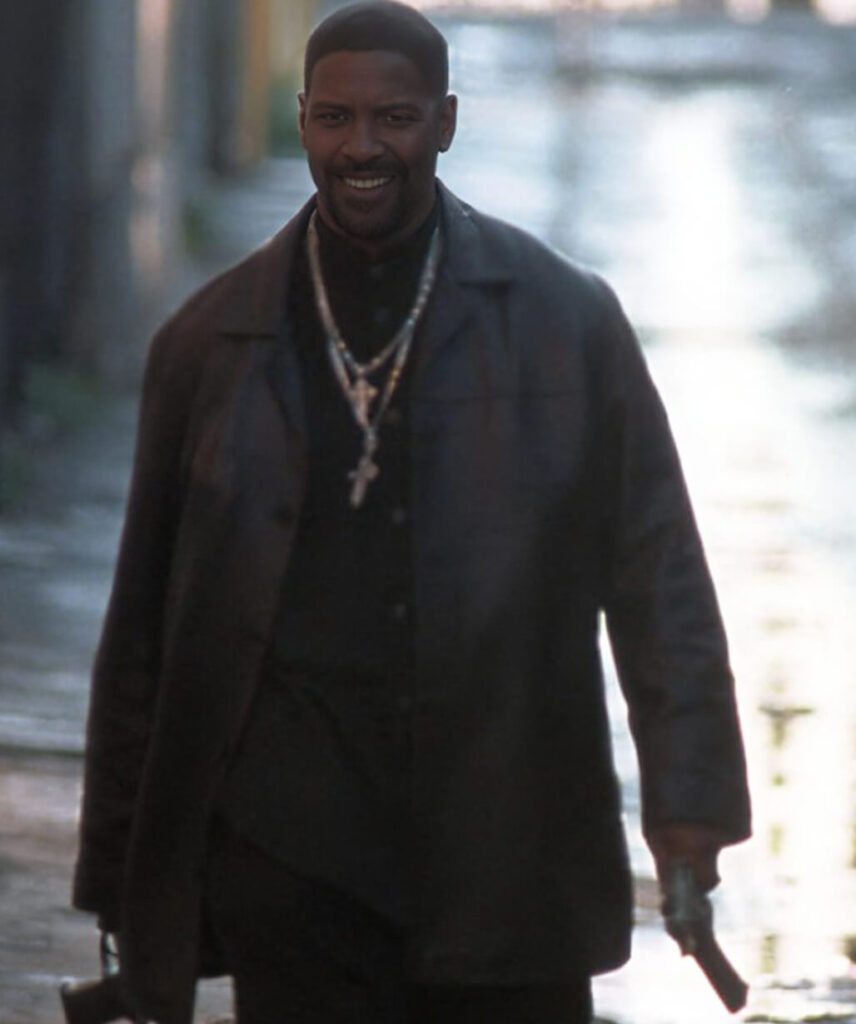 Training Day 2001 Denzel Washington Alonzo Harris Leather Jacket