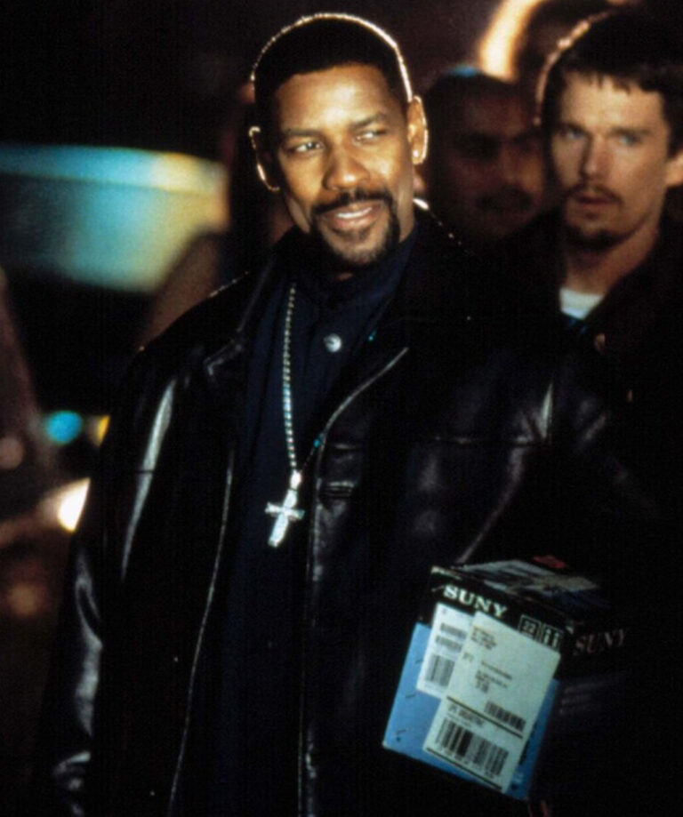 Training Day 2001 Denzel Washington Alonzo Harris Leather Jacket