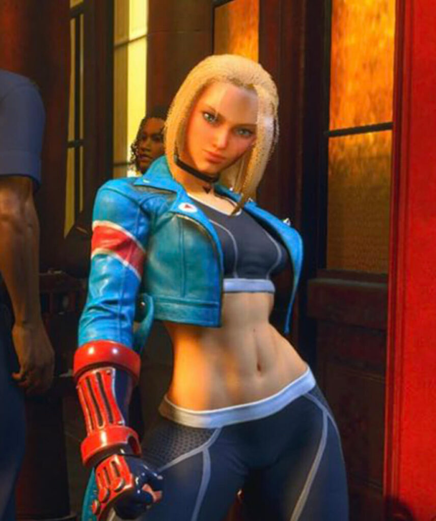 Cammy White Street Fighter 6 Blue Leather Jacket