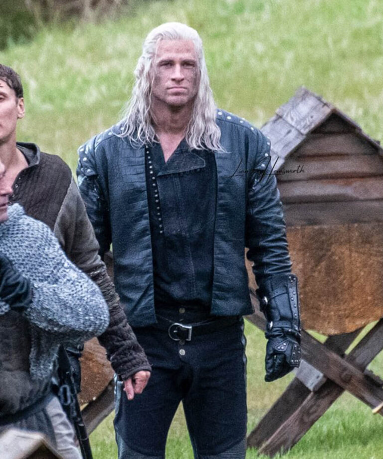 Liam Hemsworth The Witcher S4 Black Leather Jacket