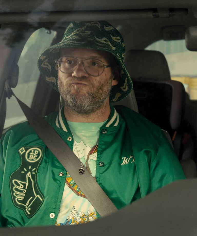 Seth Rogen Platonic 2023 Green Varsity Jacket