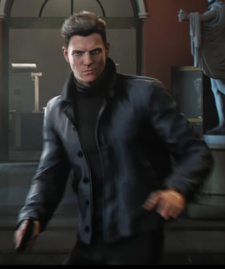 007 First Light 2026 James Bond Black Leather Jacket