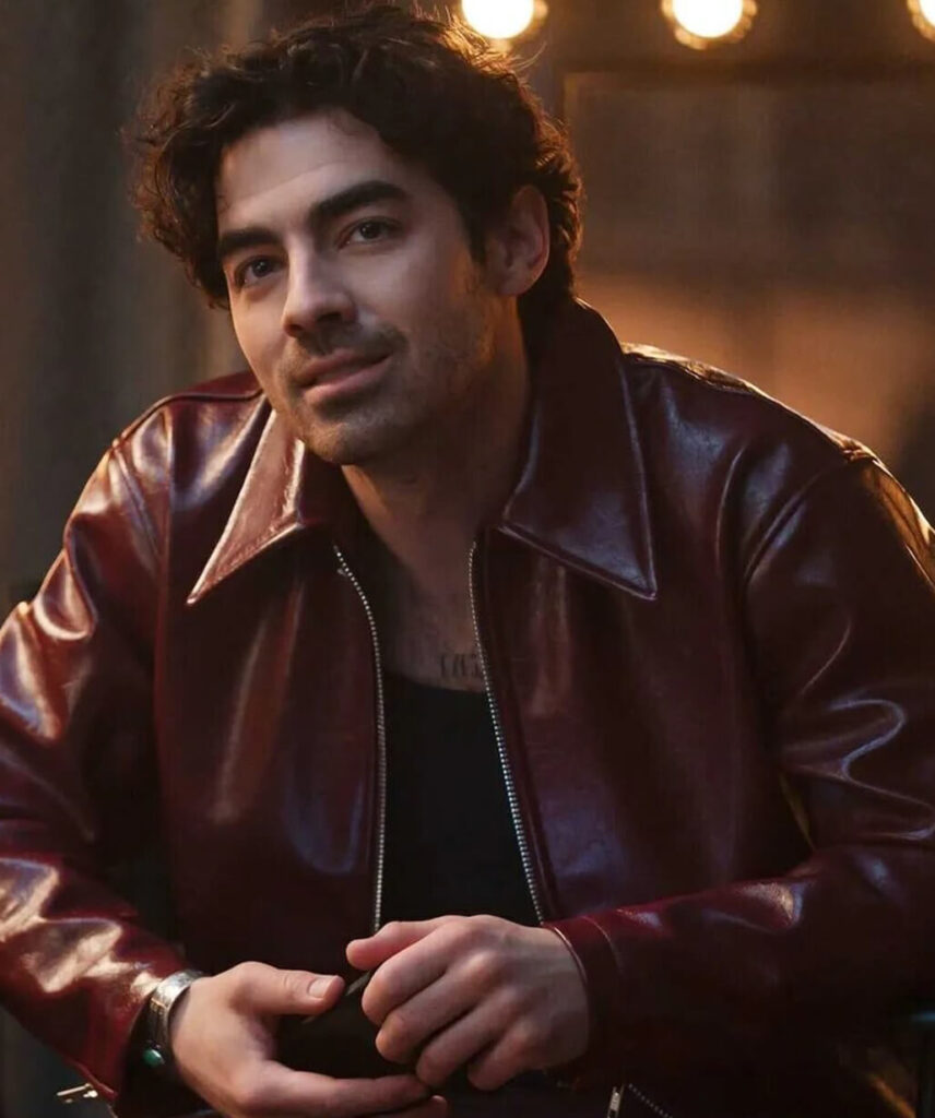 A Very Jonas Christmas Movie 2025 Joe Jonas Leather Jacket
