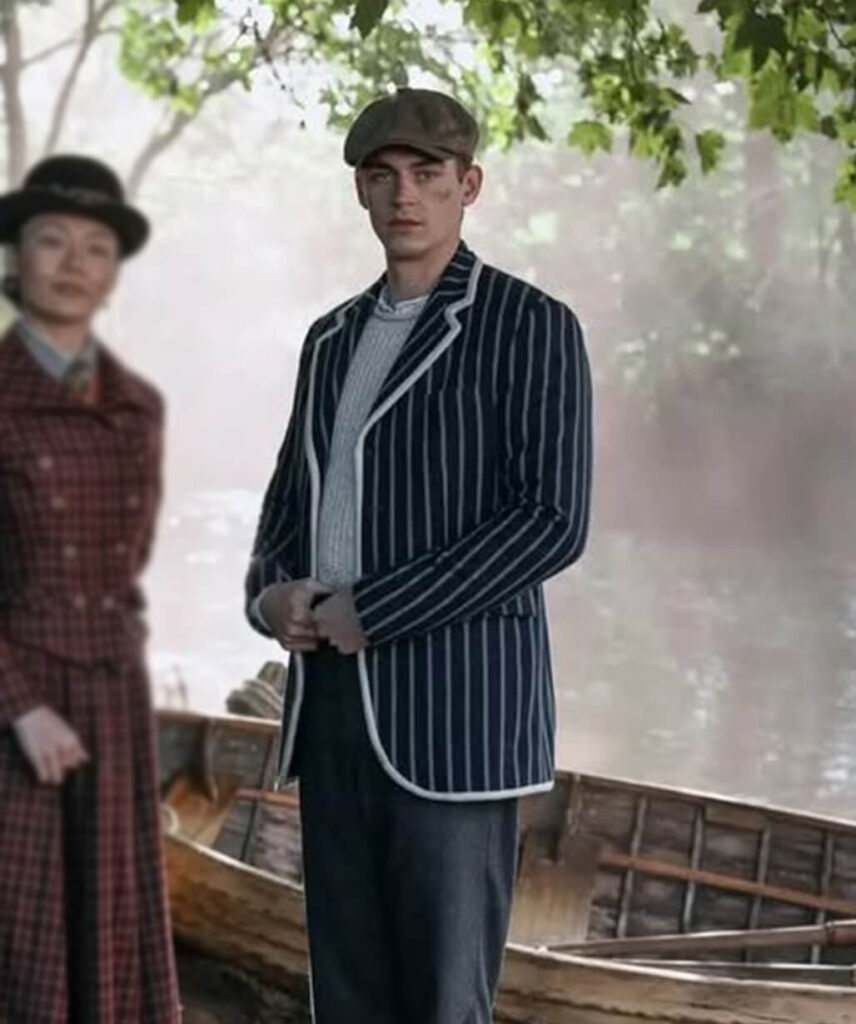 Hero Fiennes Tiffin Young Sherlock 2026 Striped Blazer