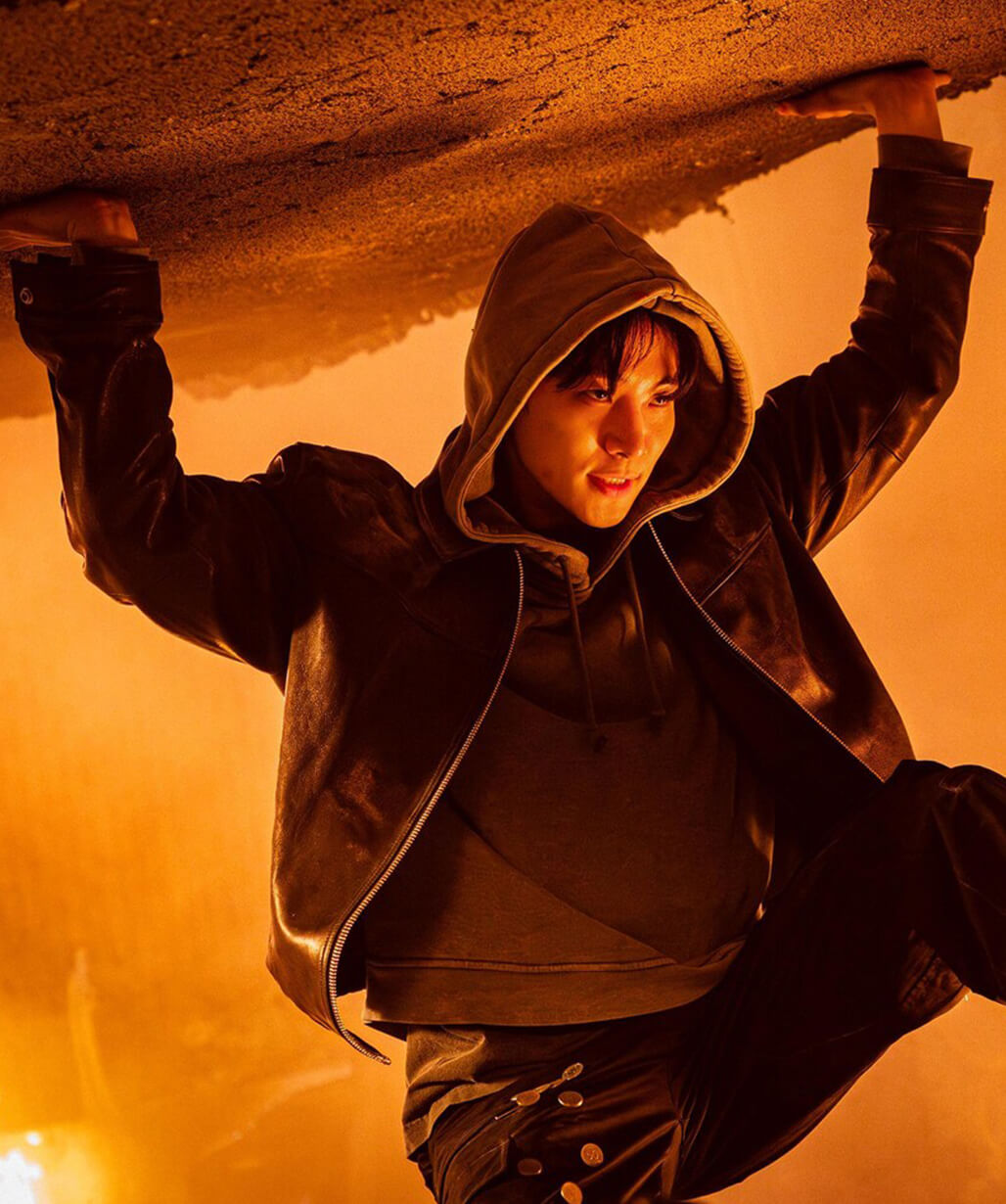 Lee Jun-ho Cashero S01 Black Leather Jacket