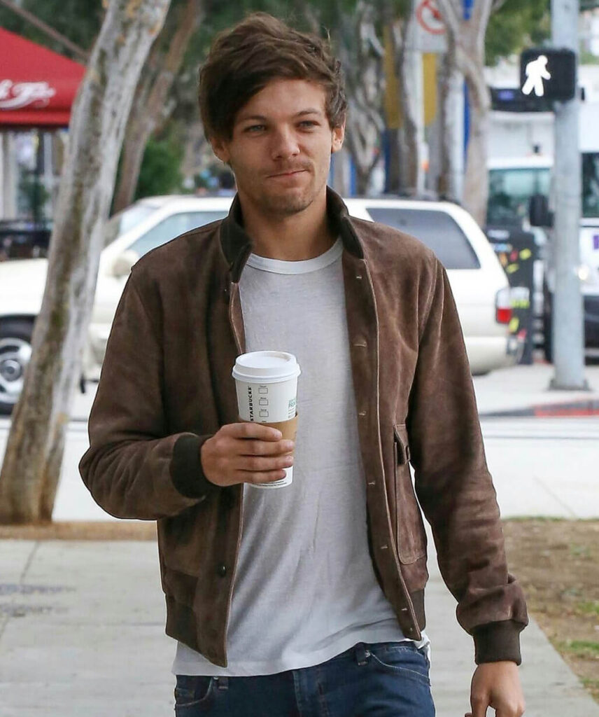 Louis Tomlinson Brown Suede Leather Jacket